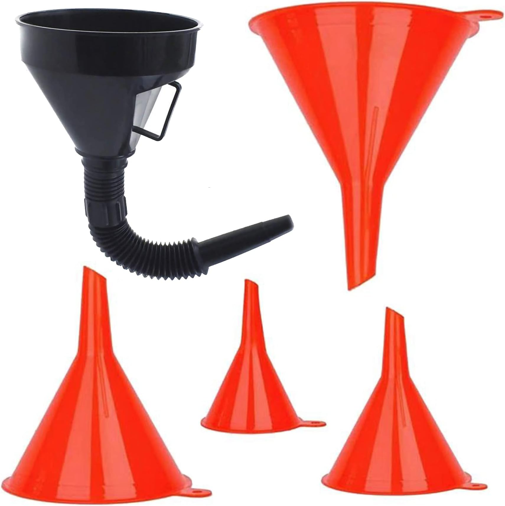 Draper 43853 Plastic Funnel Set, 50mm/75mm/100mm/115mm Ø, Blue, 4 Pcs ...