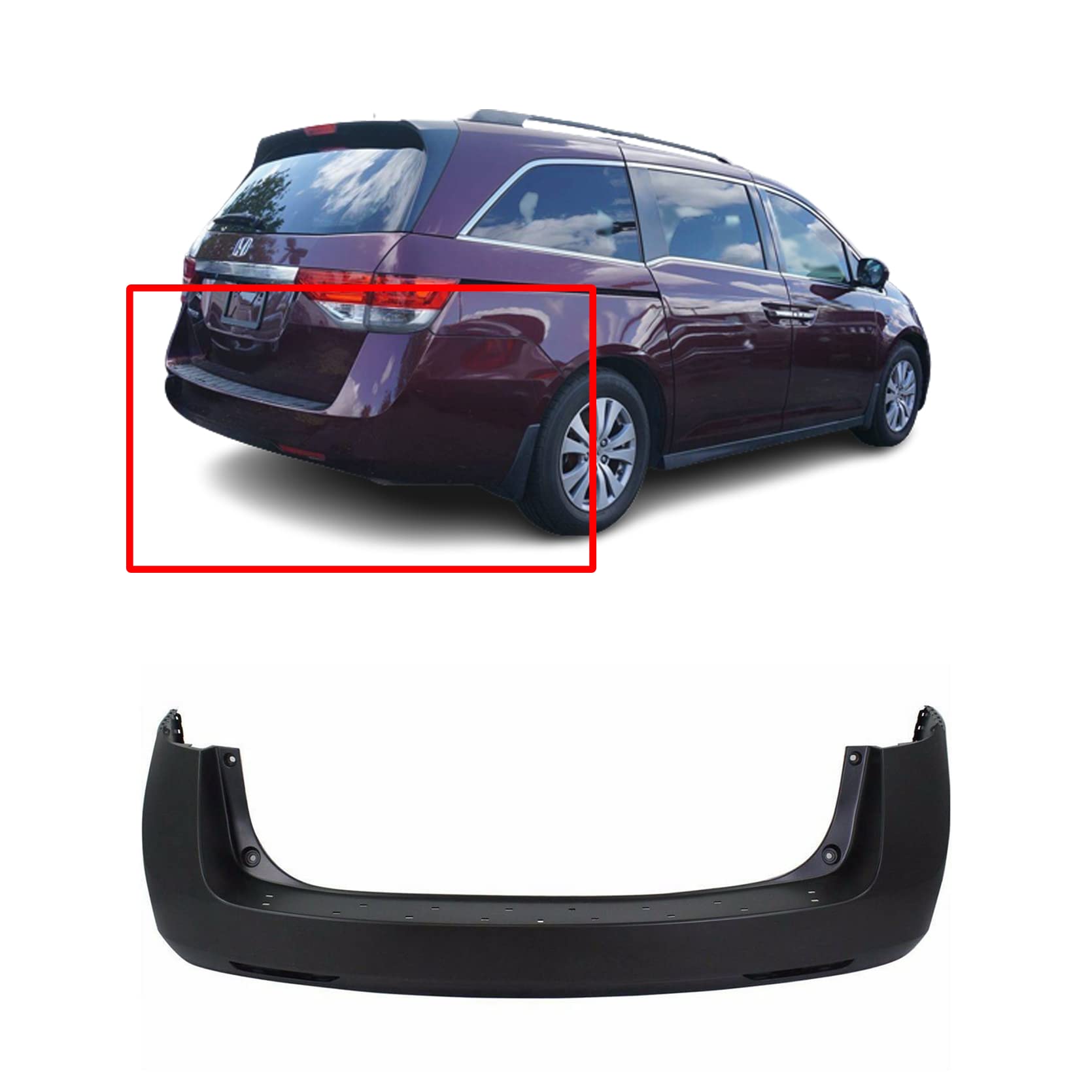 Amazon.com: FitParts Compatible with Rear Bumper Cover 2011 2012 2013 ...