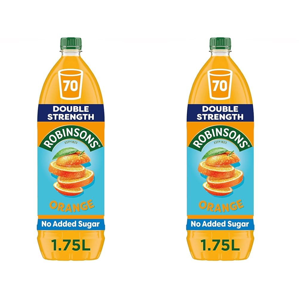 Robinsons Double Strength Orange No Added Sugar Squash,1.75 l (Pack of ...