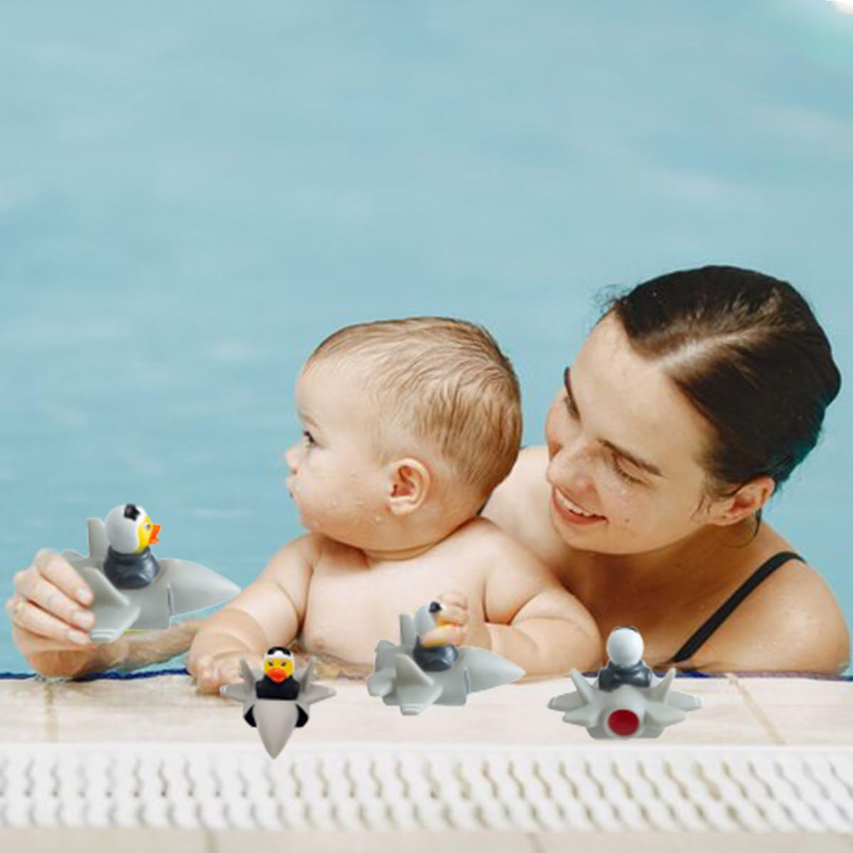 Snapklik.com : 5" L Air Force Rubber Duck That Float Upright Mighty US ...