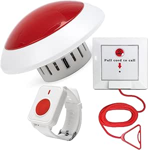 Amazon.com: CYSSJF Pull Tag Alarm Toilet Bathroom Wireless SOS Bell for Elderly Corridor Lamp ...