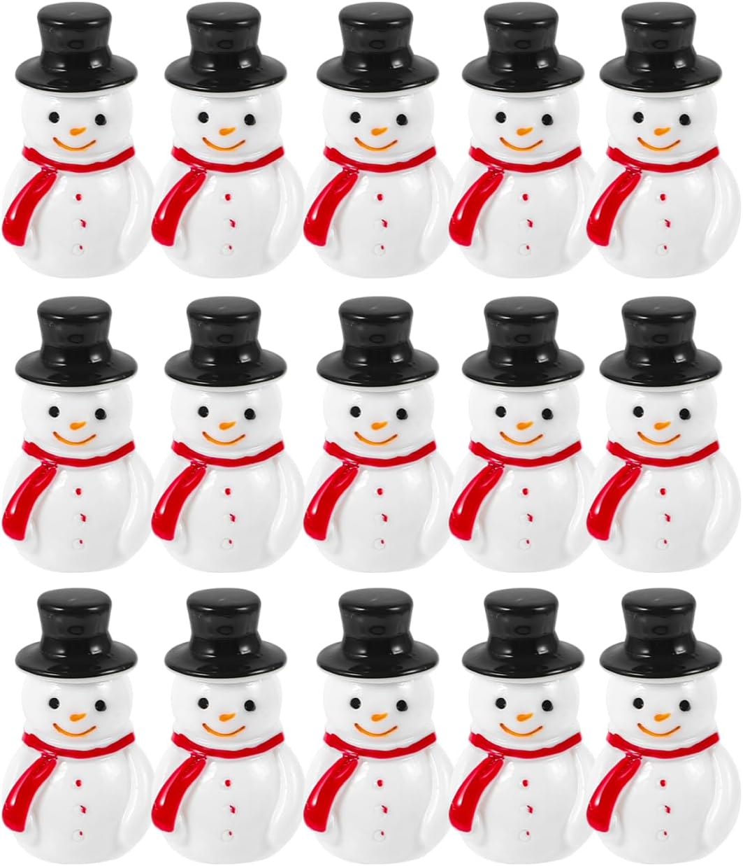 Amazon.com: Kisangel 20Pcs Mini Resin Snowman Figurines for Christmas ...