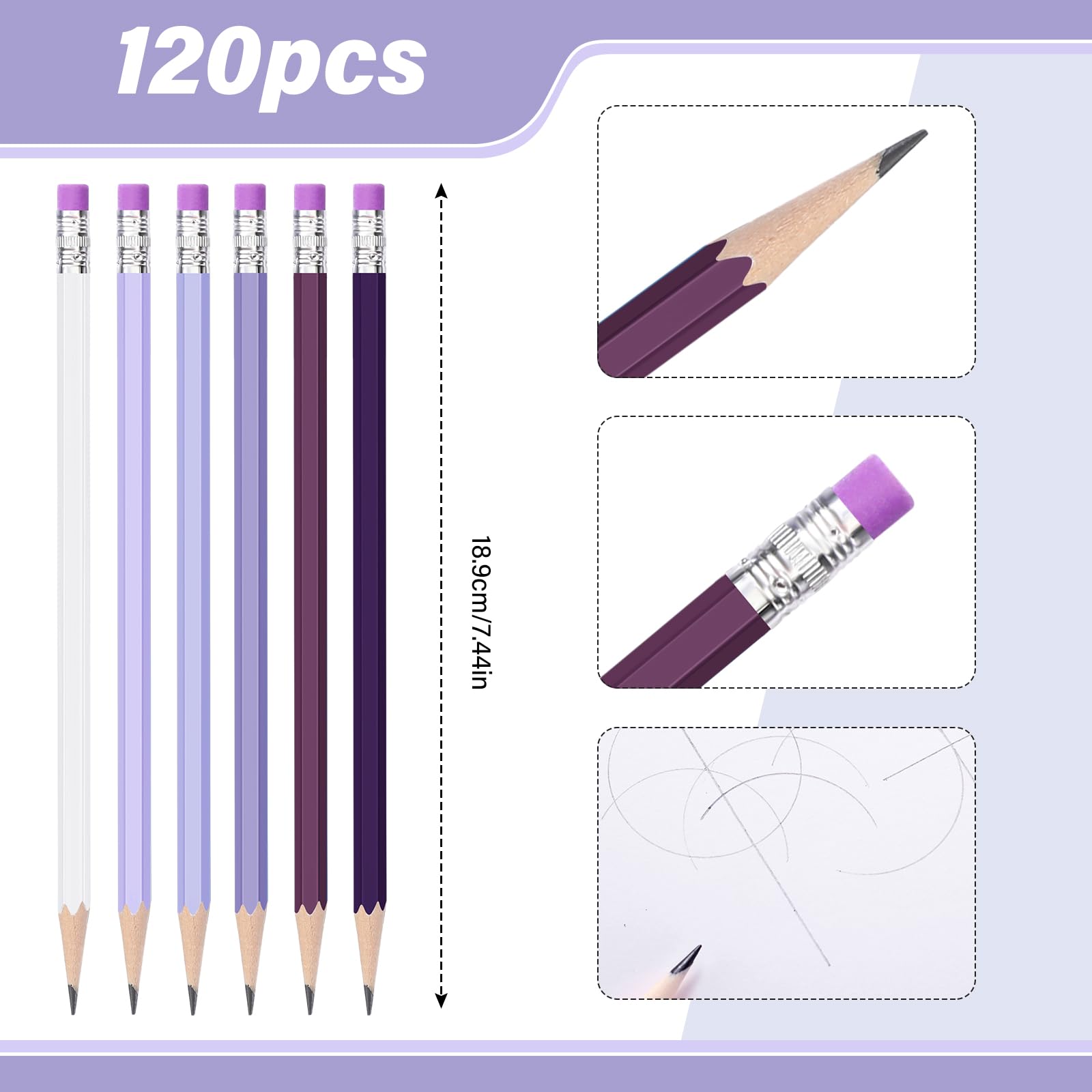 Personalized Golf Pencils With Erasers Deli 50pcs HB Wooden Pencil ...