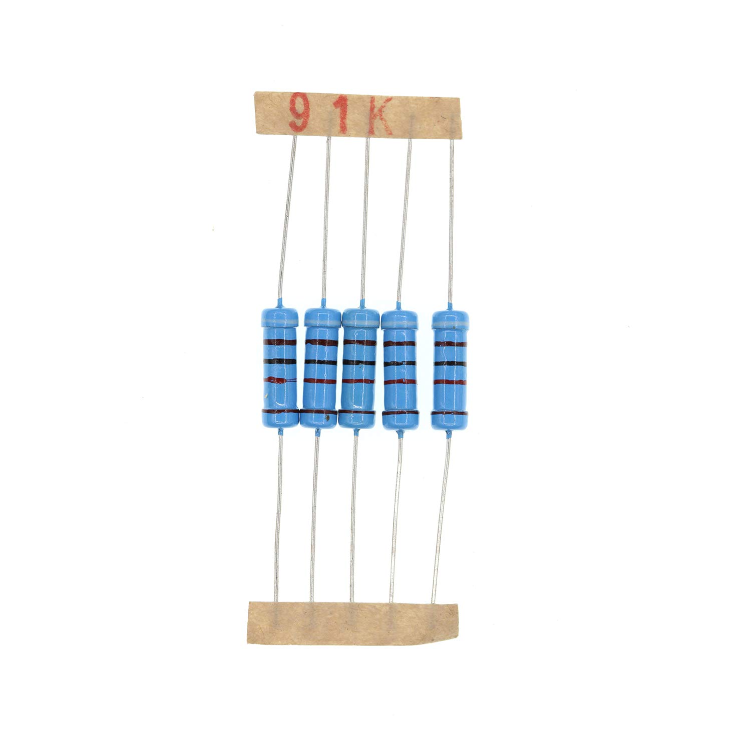 Snapklik.com : 50PCS 2 Watts 2W 91K Ohm 1% Metal Film Resistor