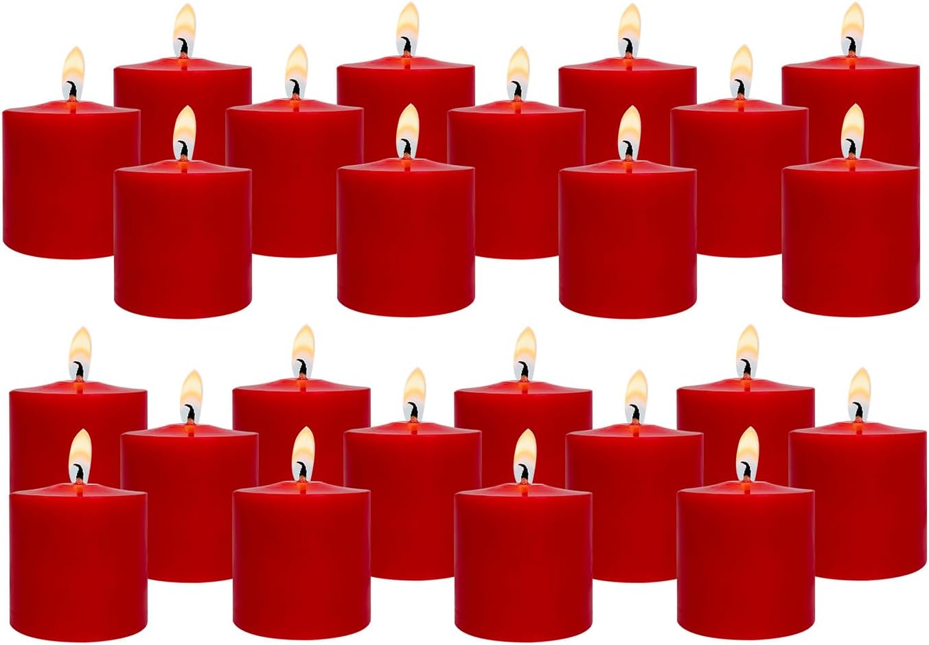 Amazon.com: Red Votive Candles 15 Hour Burn Time Unscented Candles ...