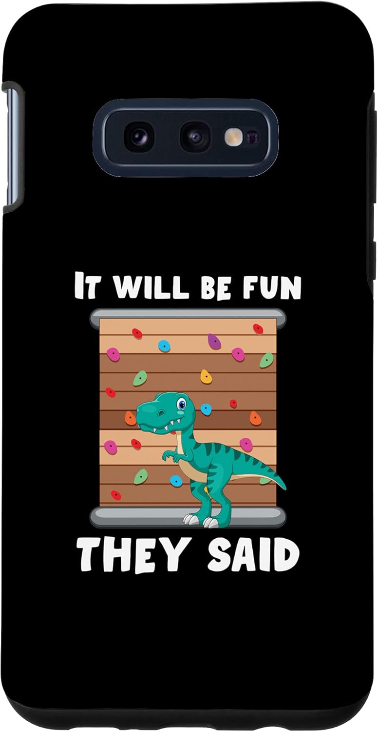 Amazon.com: Galaxy S10e Climbing Wall Dinosaur Bouldering Alpinist ...