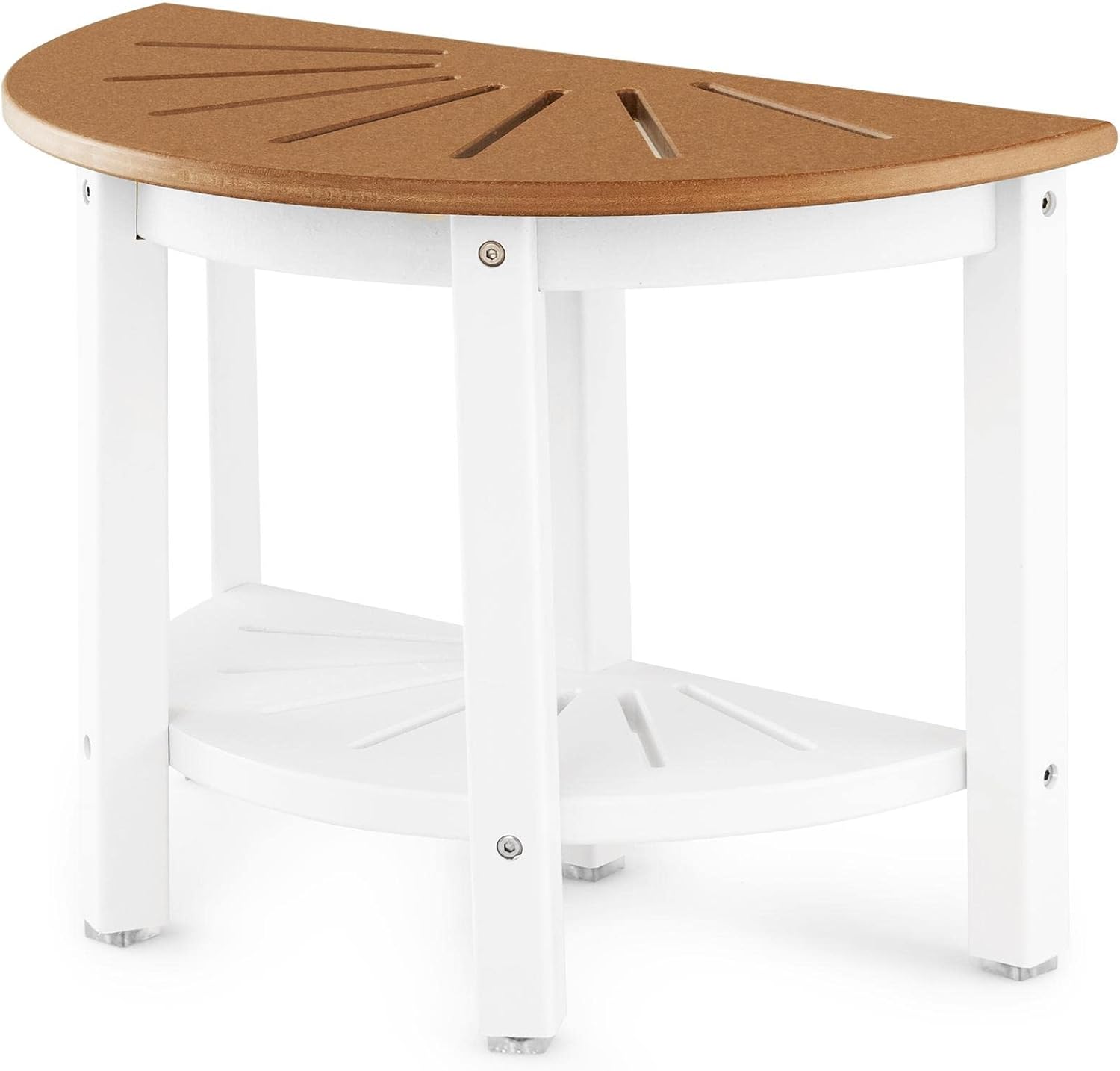 Multigot Shower Stool, HDPE Slatted Bathtub Shower Chair with Anti-Slip ...