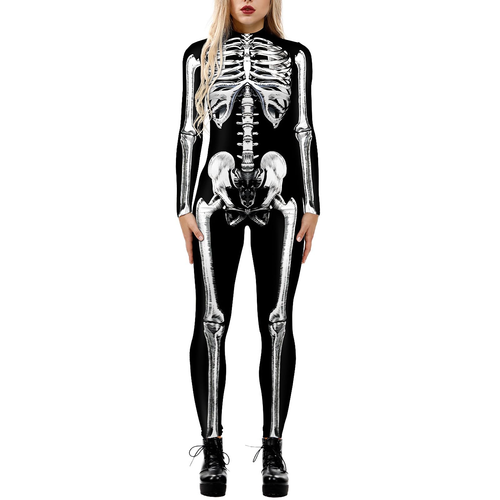 Snapklik.com : GEROPHOR Halloween Skeleton Costume Women Cosplay ...