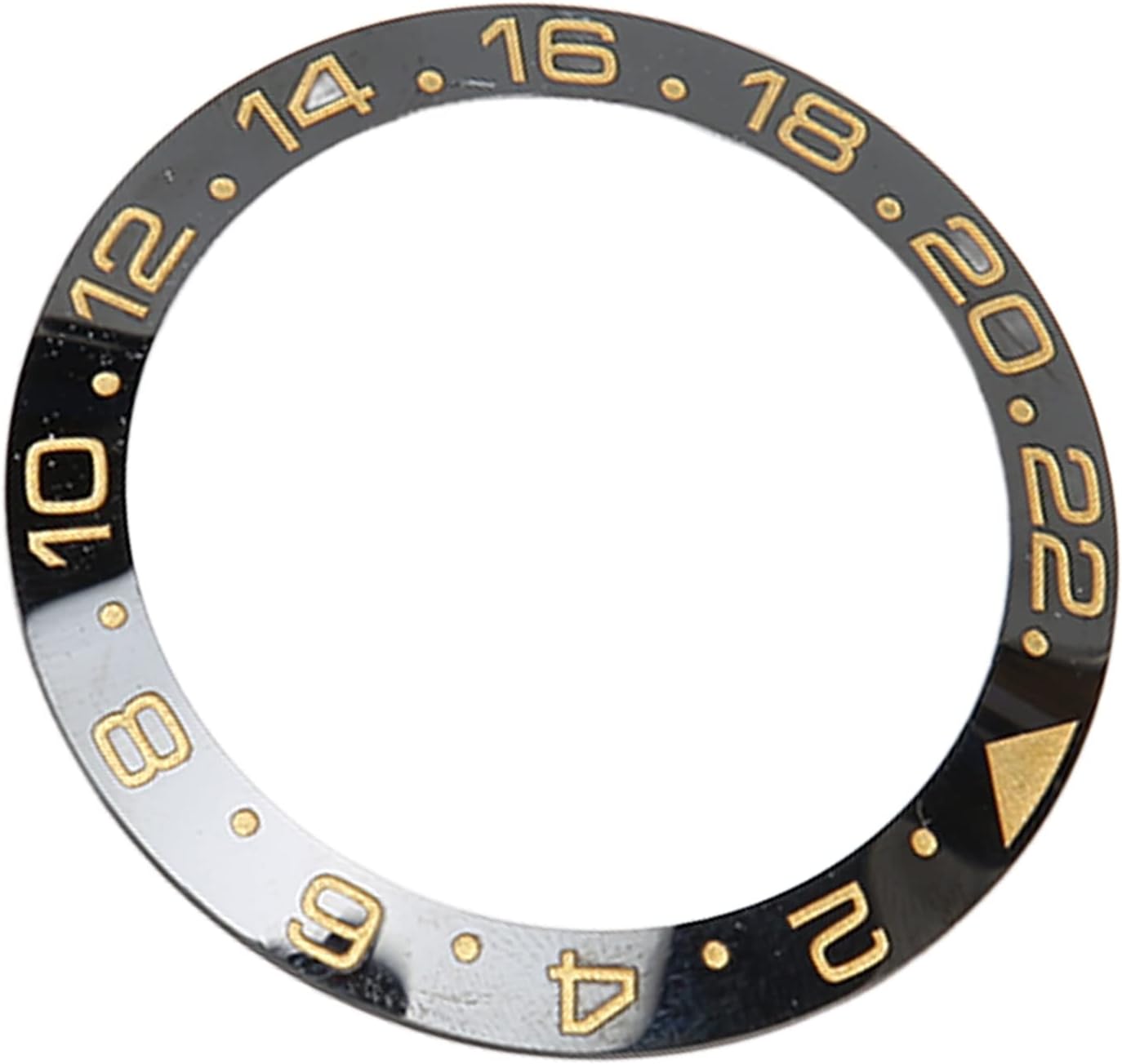 Amazon.com: Syrisora Ceramic Watch Bezel Ring Black Base Gold Digit ...
