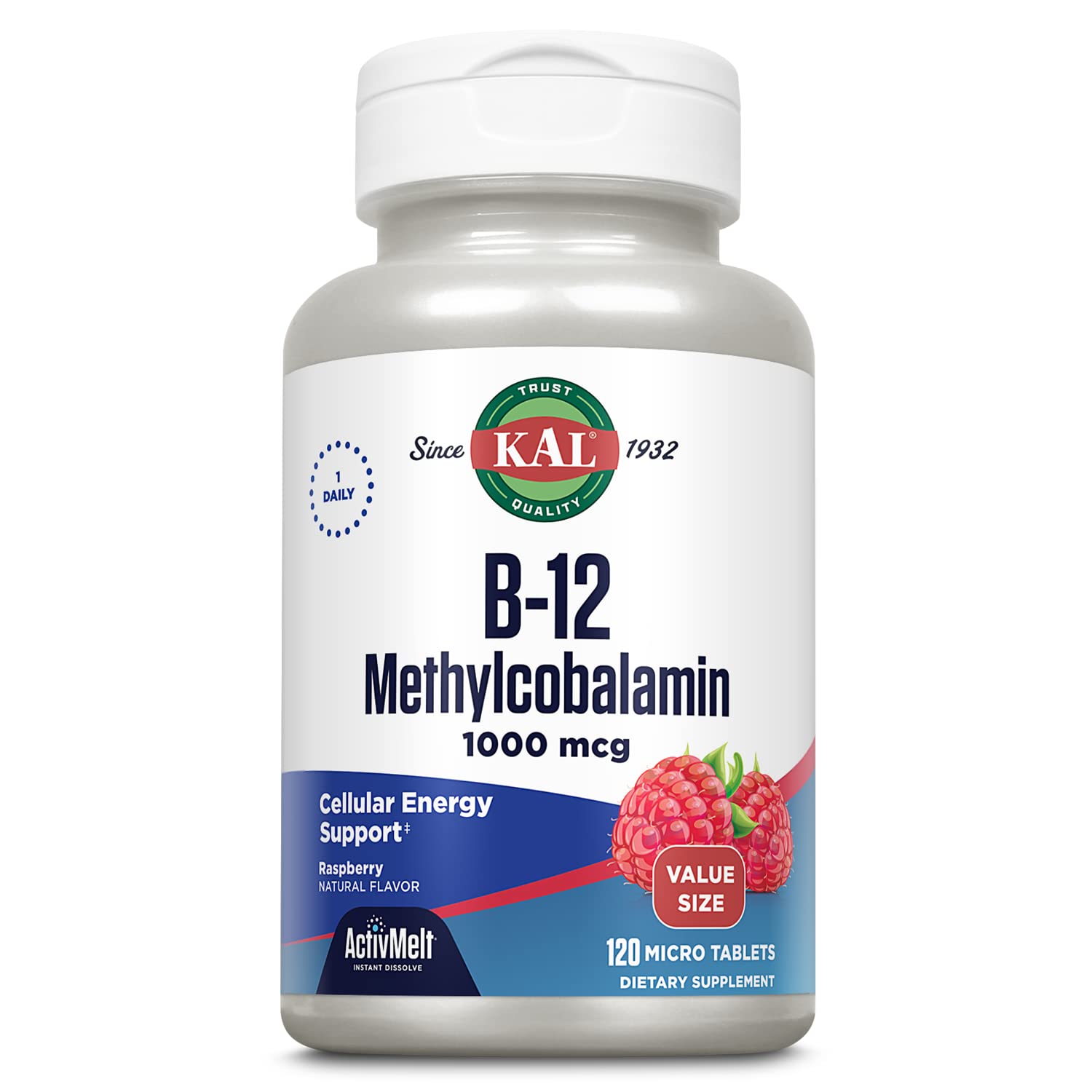 KAL Vitamina B12 Methylcobalamina 1000mcg, Suporte Energético e ...