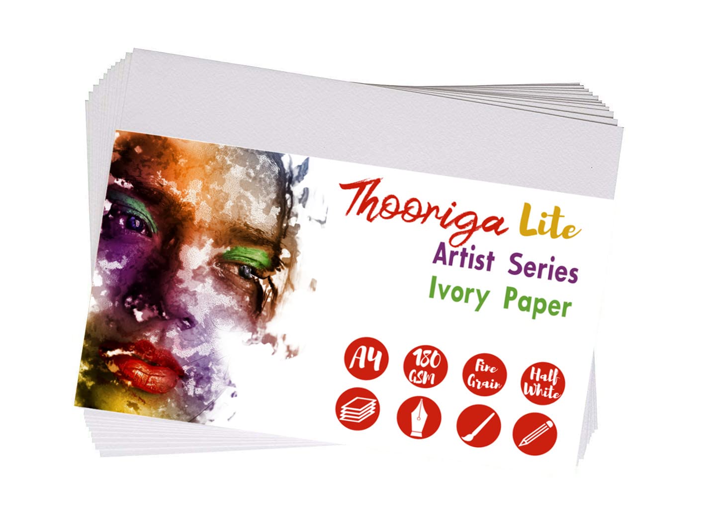 InkstaPrint A4 Ivory Loose Sheets for Drawing, Painting | 180 GSM ...