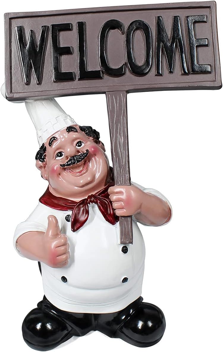 Amazon.com: Deco 79 Polystone Chef Decorative Sculpture Home Decor ...