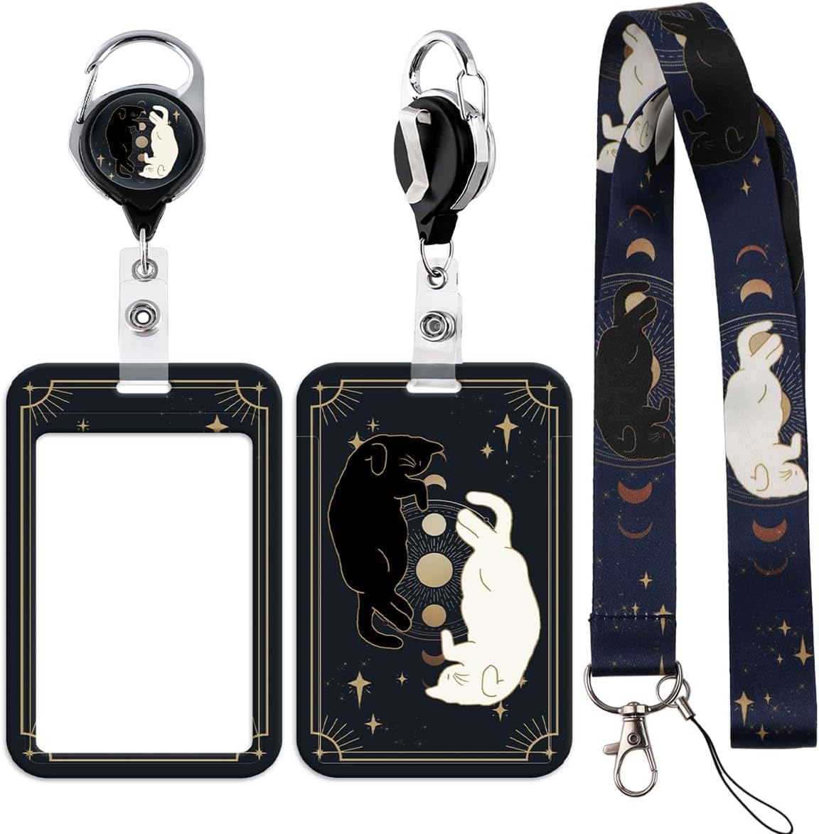 Amazon.com : Plifal ID Badge Holder with Lanyard and Retractable Badge ...