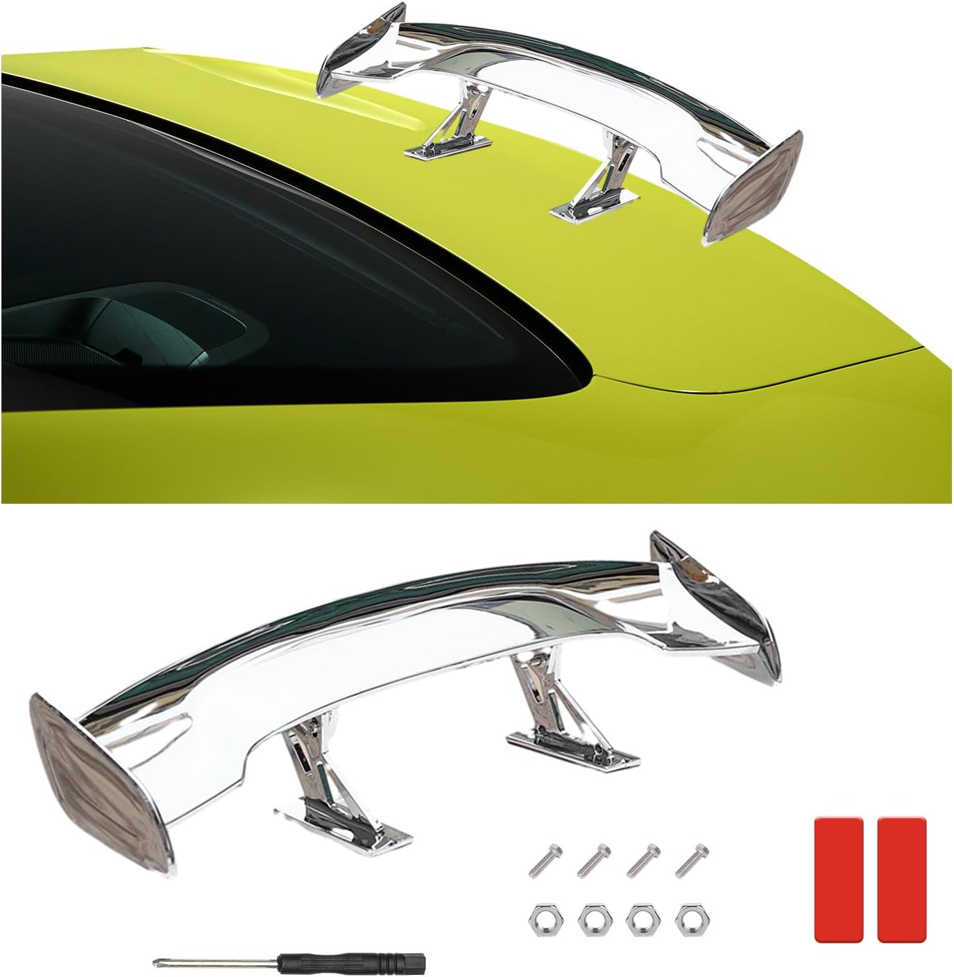 Amazon.com: Augeny Car Mini Spoiler Wing, 9.8 Inch Carbon Fiber Car ...