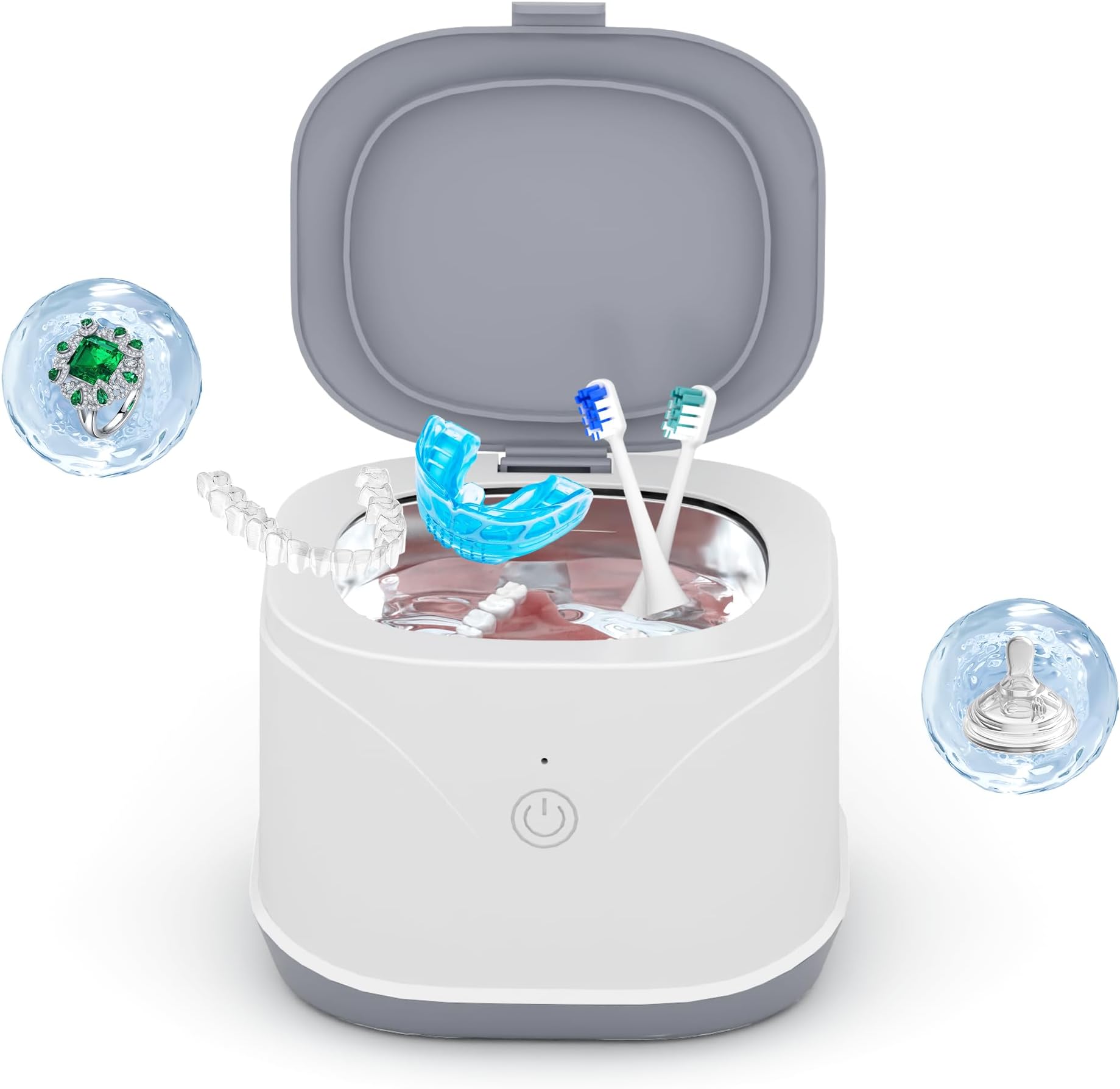 Amazon.com : Ultrasonic Retainer Cleaner, Portable Dentures Cleaner ...