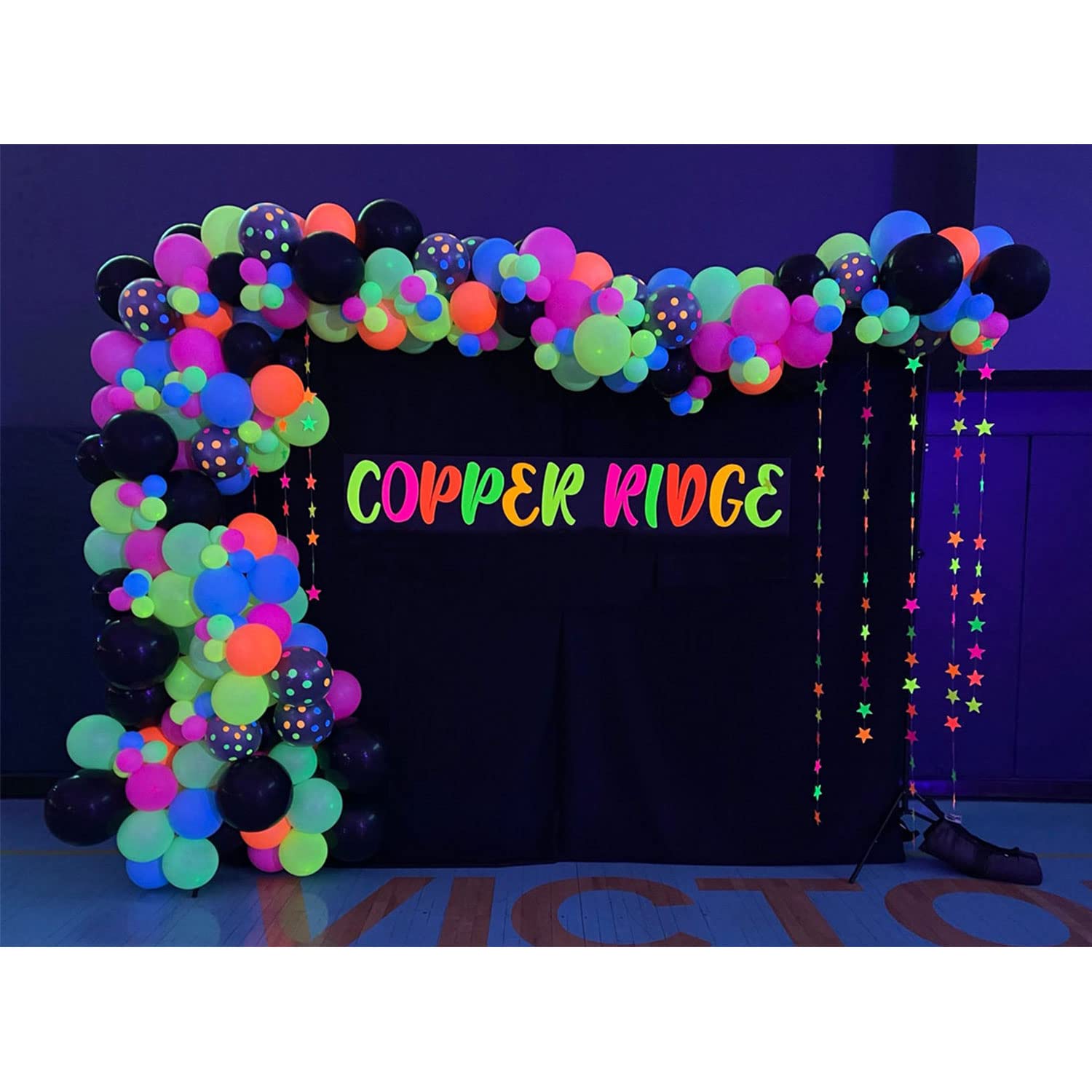 Amazon.com: 150Pcs NEON Balloon Garland Kit, Neon Glow in The Dark ...