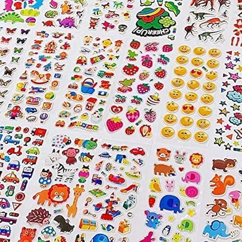 ECVV 1800+(36 Sheets) 3D Puffy Stickers for Kids & Toddlers Variety ...