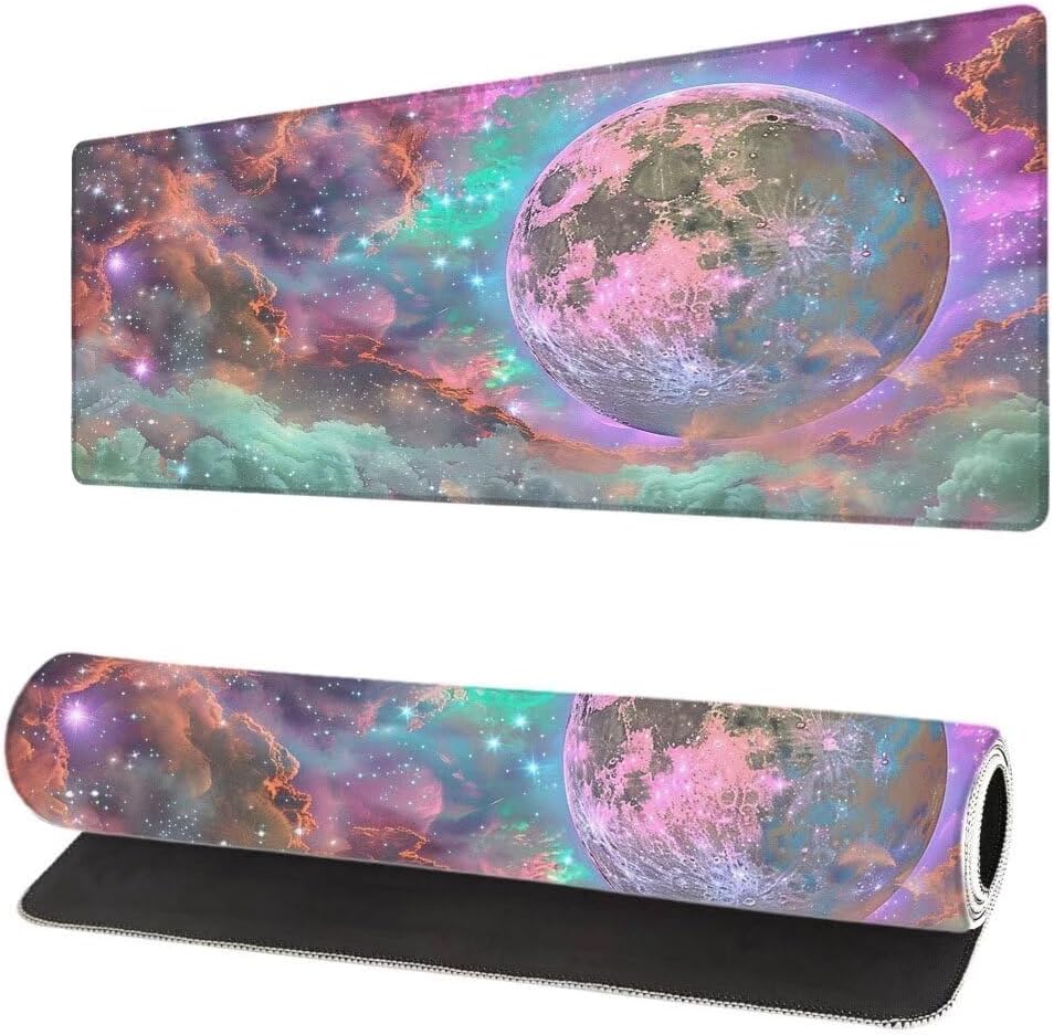 Gaming Mauspad Wolke XXL 600x300x3mm, Mond Mousepad groß ...