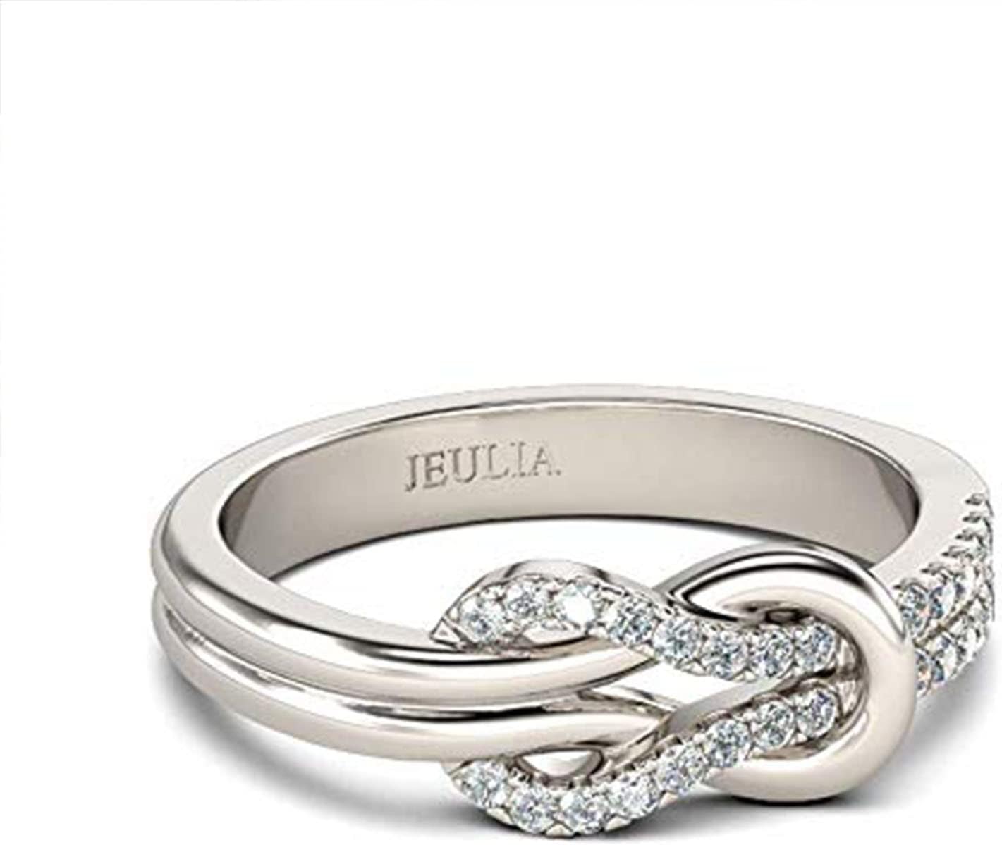 Amazon | [Jeulia] インフィニティ リング レディース 永遠 指輪 無限の愛 シルバー925素材 記念日 プレゼント (Silver, 13) | リング 通販