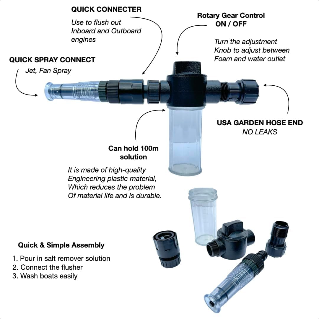 Salty Boater Salt Off – Kit de concentrado para barcos – Eliminador de ...