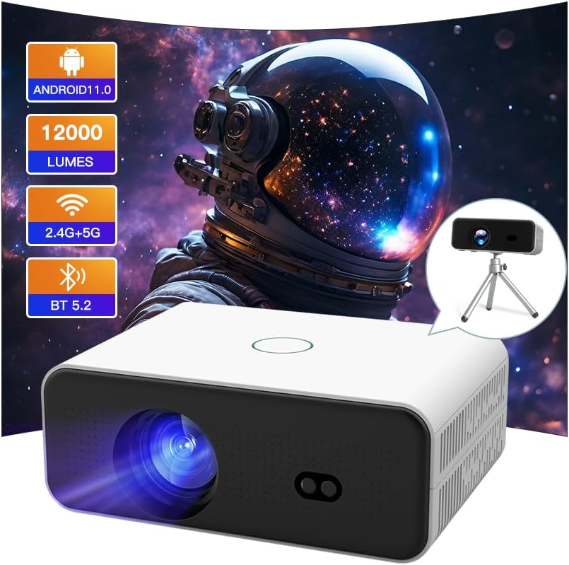 Amazon.com: 【Electric Focus】Portable Projector with WIFI and Bluetooth ...
