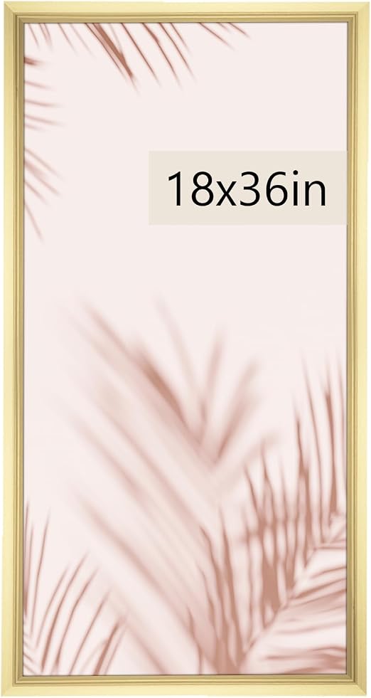 Amazon.com - 18x36 Picture Frame, Gold Poster Frame, Home Decor Natural ...