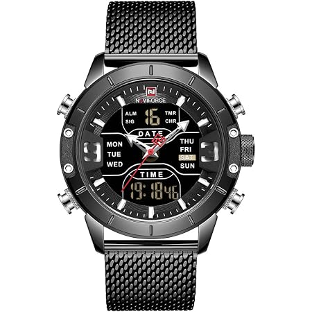 NAVIFORCE NF-9163 Analogue - Digital Black Dial Men's Watch (Black Dial ...