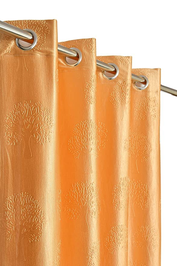 Buy Kiara Creations Premium Polyester Solid Tree Punching Curtain for ...