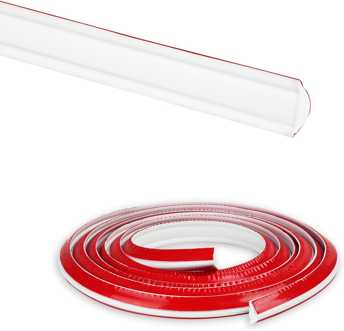 Flintronic PVC Quadrant Trim, 5M Self Adhesive Skirting Board Trim ...