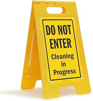 Amazon.com: SmartSign 25 x 12 inch “Do Not Enter - Cleaning In Progress ...