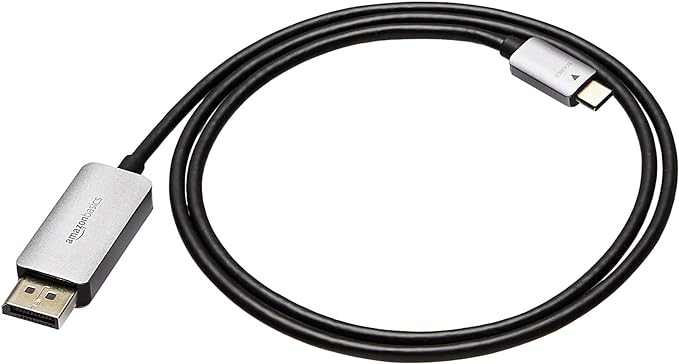 Amazon.com: Amazon Basics Aluminum USB-C to DisplayPort Cable - 3-foot ...