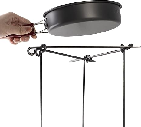 Amazon.com : Camping Tripod Campfire Stand portable campfire,Over Fire ...