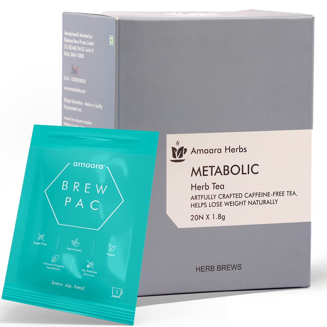 Amazon.com : Amaara’s METABOLIC Herb Tea | Makes 20 cups | Lemongrass ...