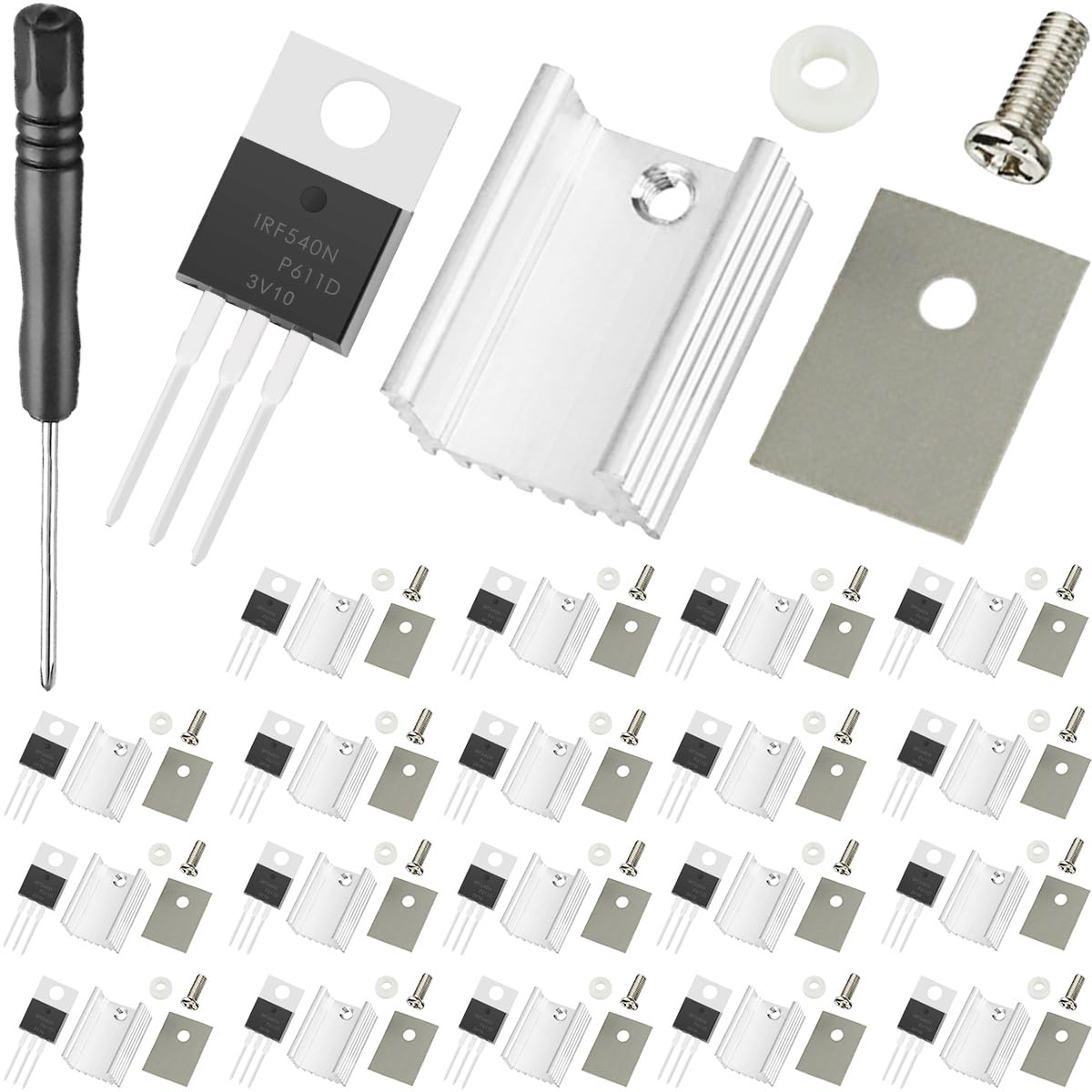 Snapklik.com : DAOKAI IRF540 Mosfet Transistor IRF540N N-Channel 33A ...