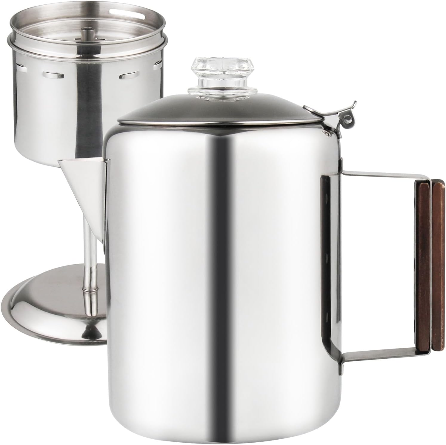 Amazon.com: One-All Stovetop Percolator 8 Cup 7 in. Dia. X 5.6 in. H ...