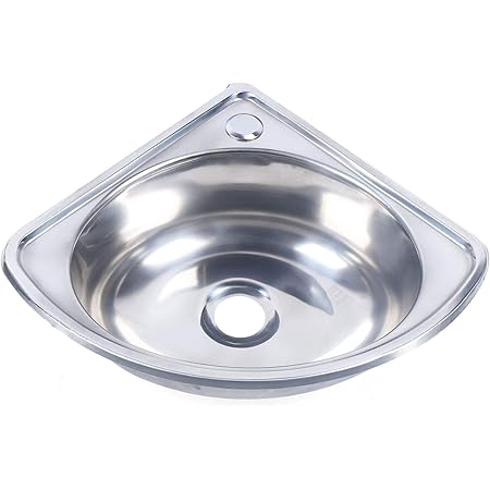 Stainless Steel Single Bowl Sink Wall-Mounted Triangle Wash Basin ...