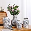 Amazon.com: Denique Vintage Blue and White Porcelain Vase Ceramic Vase ...