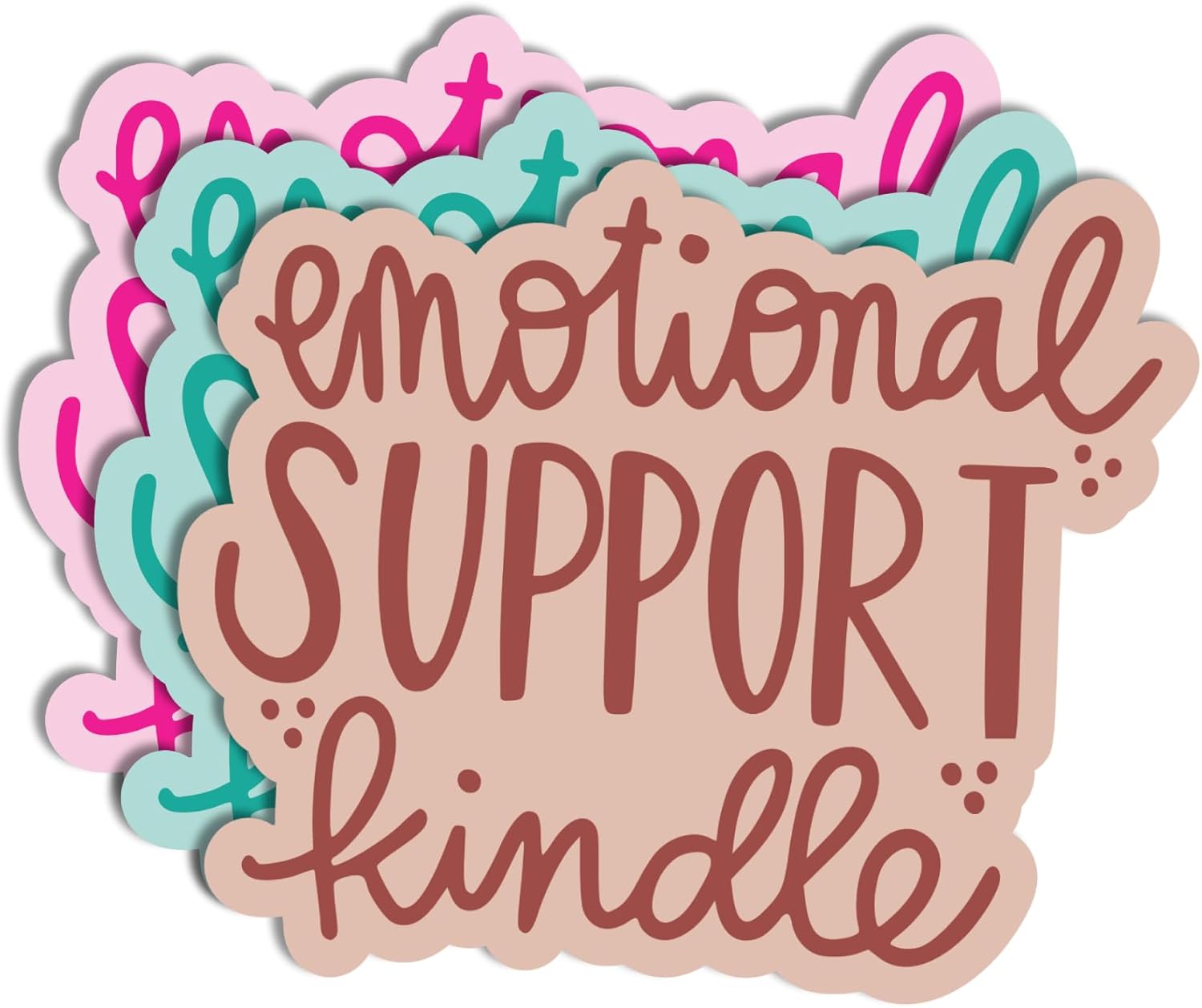 Amazon.com: Sticky Expressions | Emotional Support Kindle Stickers (3 ...