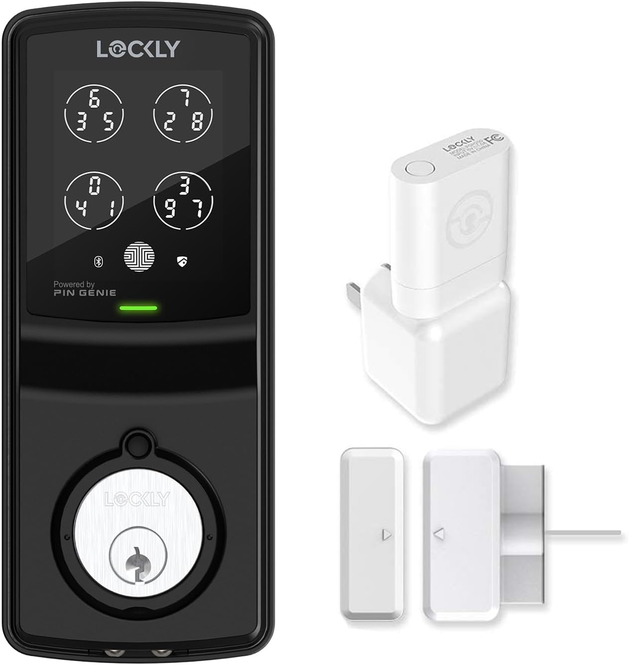 Lockly Model 7S with Secure Link Wi-Fi Hub, Smart Keyless Entry Door ...