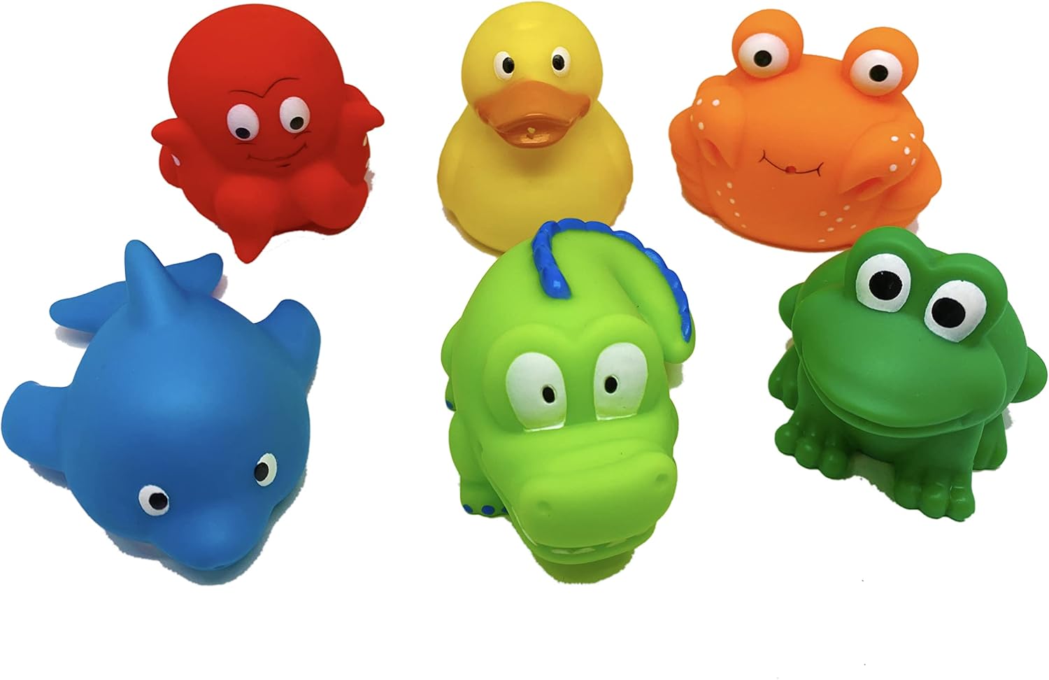 Amazon.com: LIANXIN Baby Bath Toys, Marine Life Rubber Floating Bathtub ...