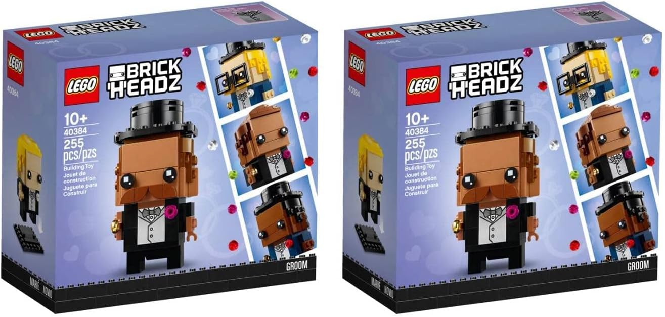 Amazon.com: Lego Brickheadz Bride 40383 & Groom 40384 Set (Choose ...