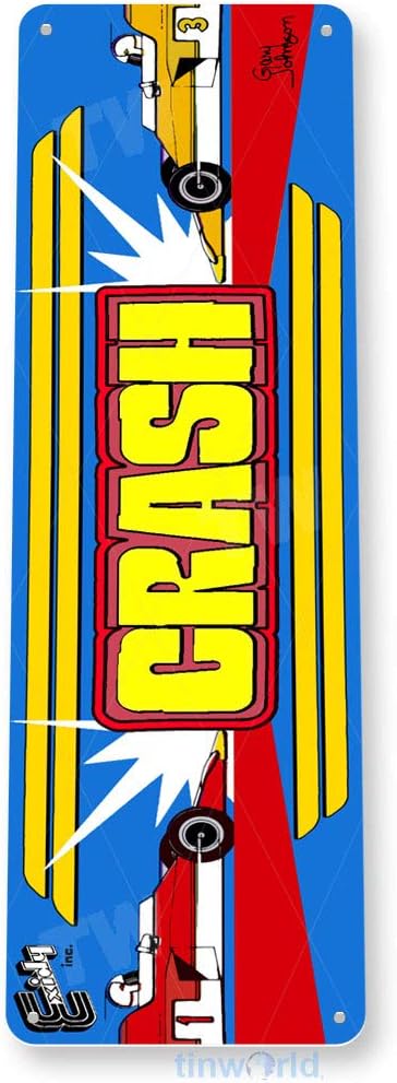 Amazon.com: Tinworld TIN Sign C463 Crash Arcade Game Room Shop Marquee ...