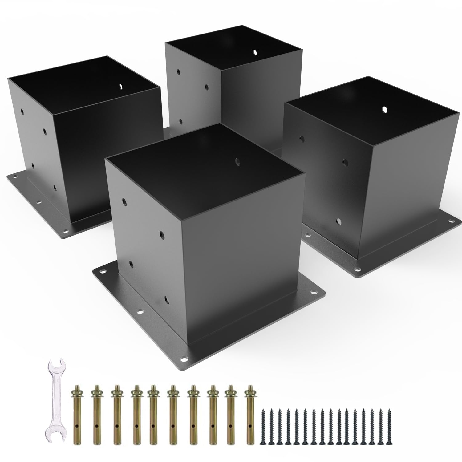 Snapklik.com : YEOOE 6x6 Post Base, Deck Post Brackets Powder Coated ...