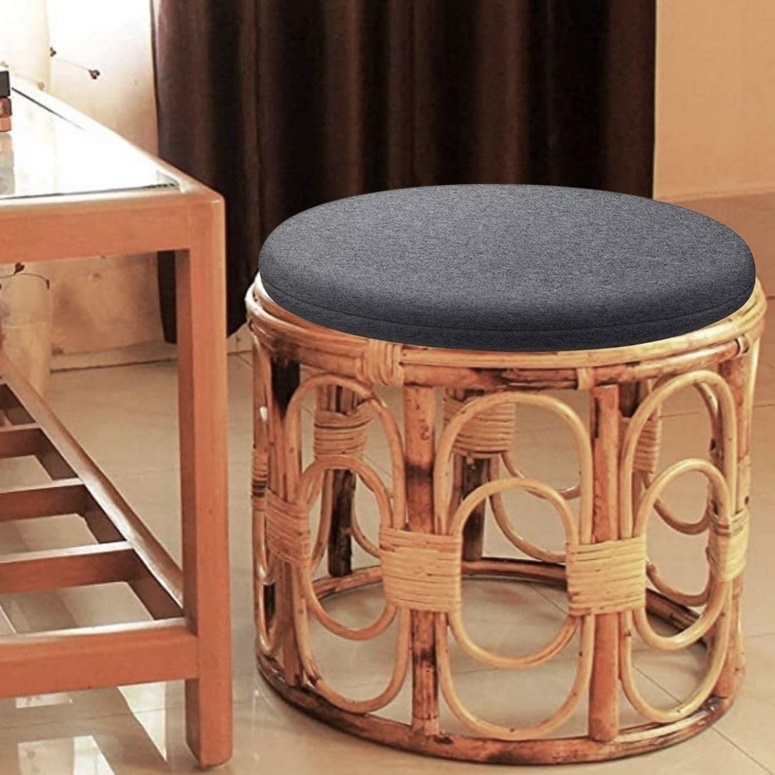 Handmade Bamboo Cane Stool muda for Home and Garden, Living Room ...