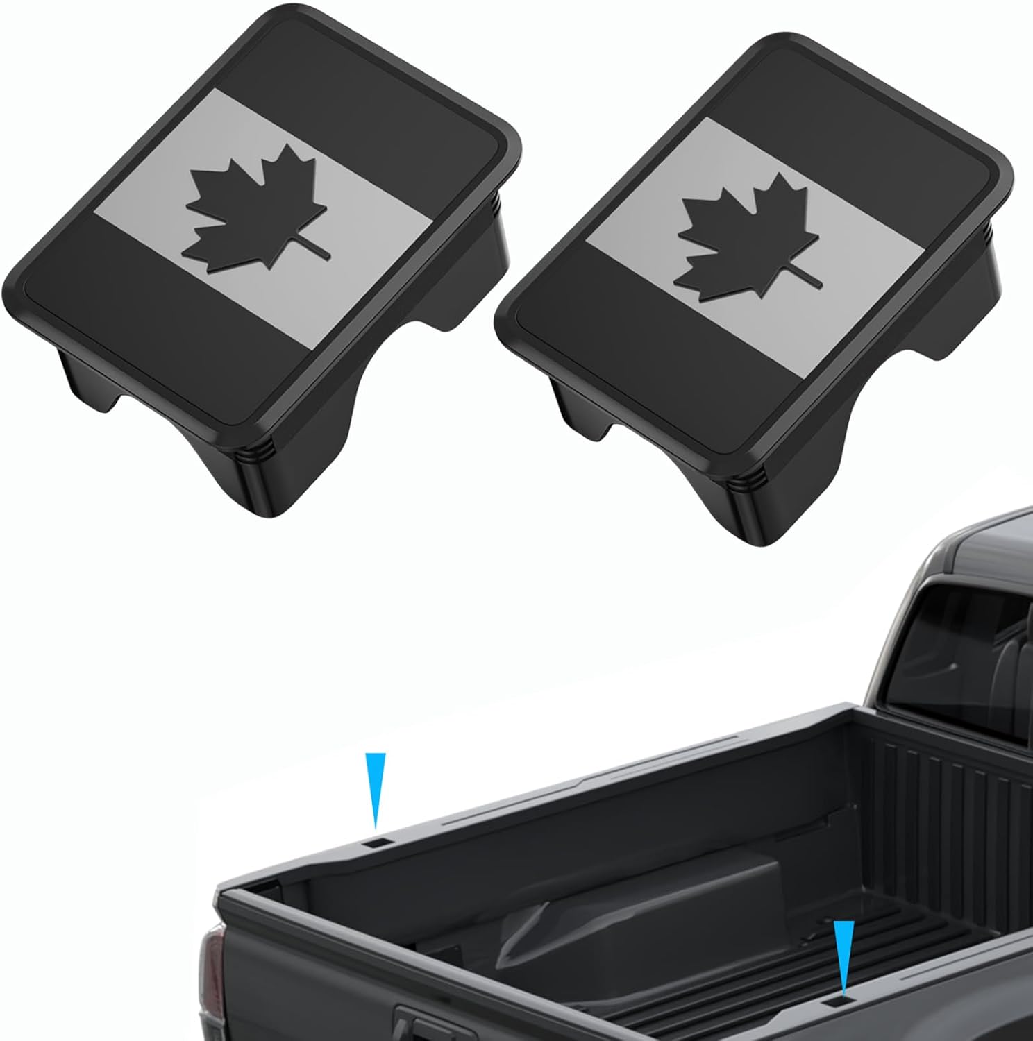 Canadian Flag Ram Stake Pocket Covers, Rear Truck Bed Rail Stake Pocket ...