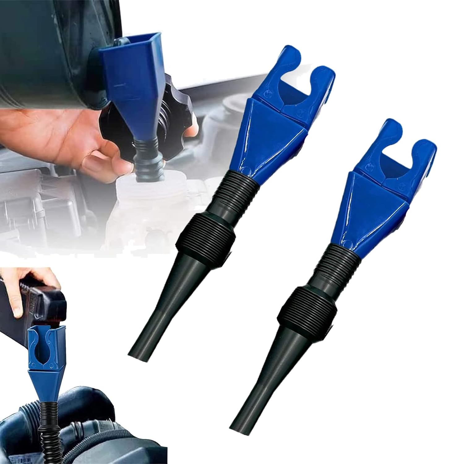 Amazon.com: KAMATION 2/5pcs Flexible Draining Tool Snap Funnel Oil ...