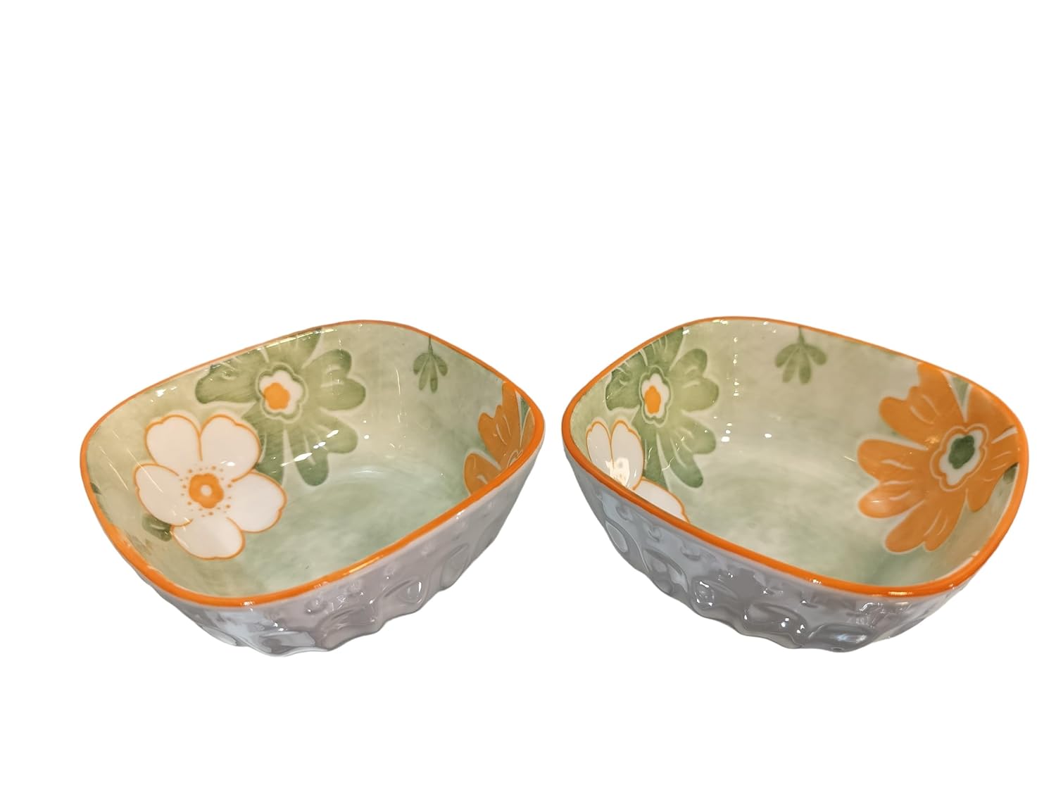Buy Lemon Tree Bowl 2 Pc Ceramic Small Square Shape Bowl Set for Dips ...