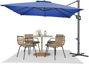 Amazon.com : 10FT Cantilever Patio Umbrella - 360° Rotating Outdoor ...