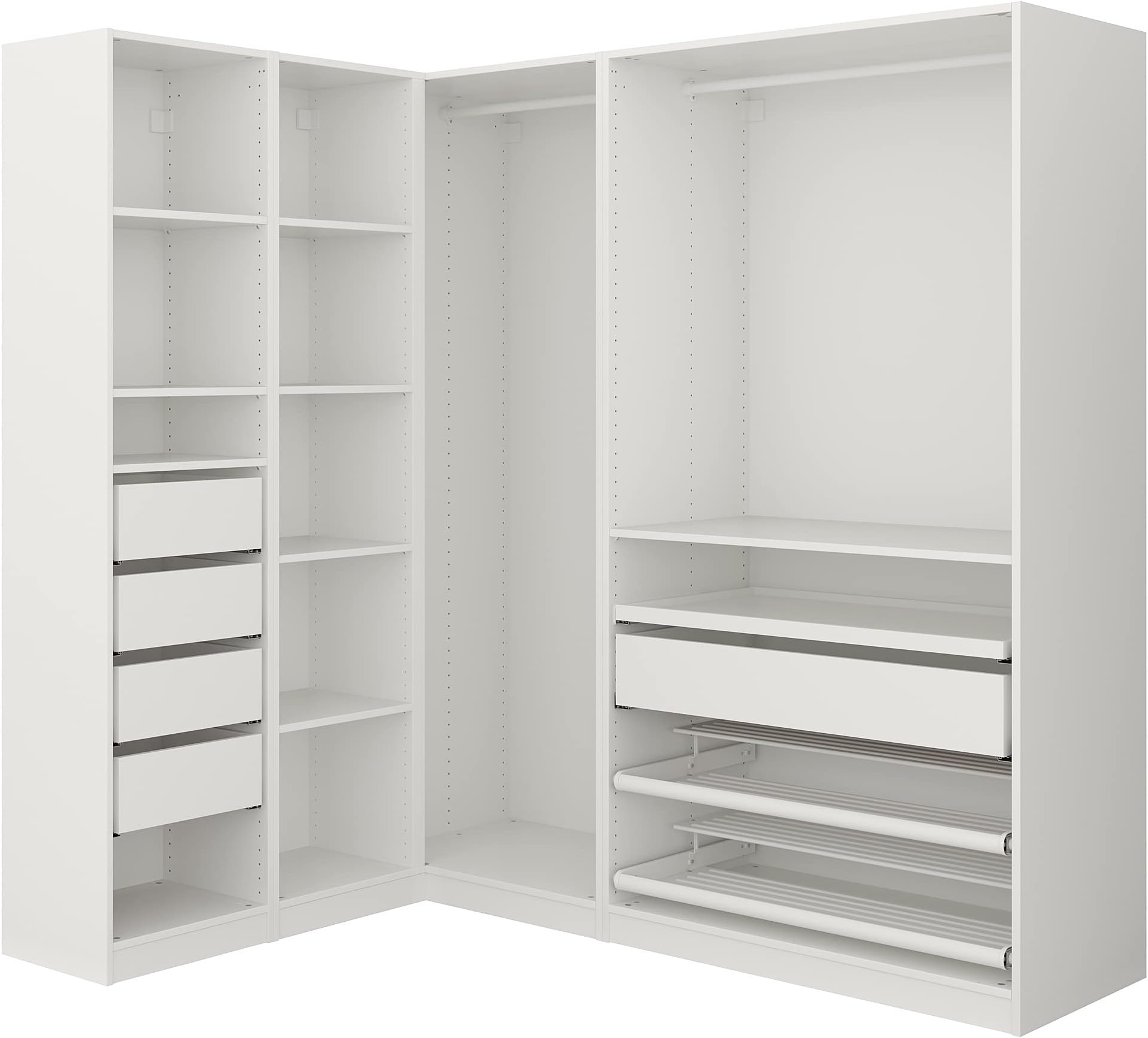 IKEA Pax Corner Wardrobe, 160/188x201 cm, White : Amazon.co.uk: Home ...