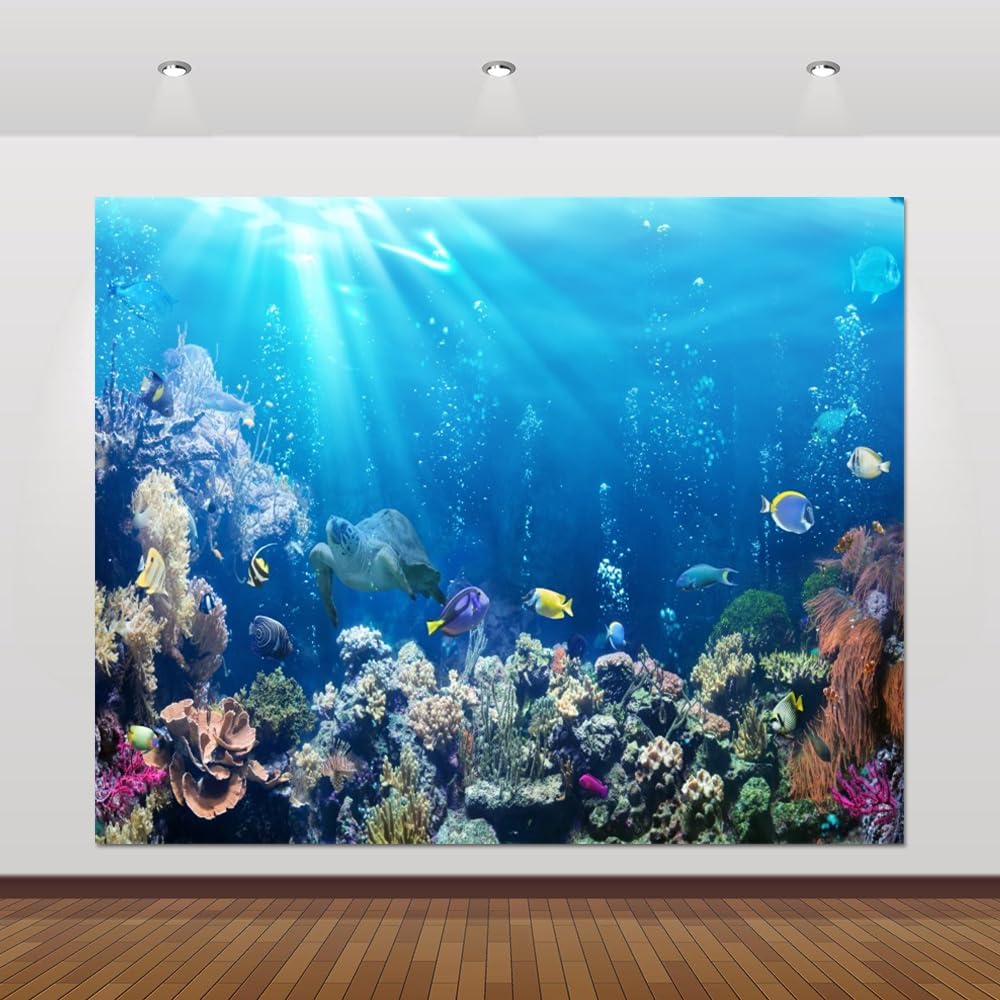 Amazon.com : Under The Sea Backdrop 10x8ft Ocean Seabed Underwater ...